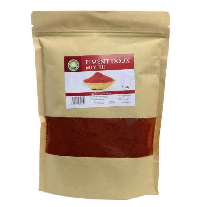 Piment doux moulu en sachet 400g – FILIERE M – Goffa