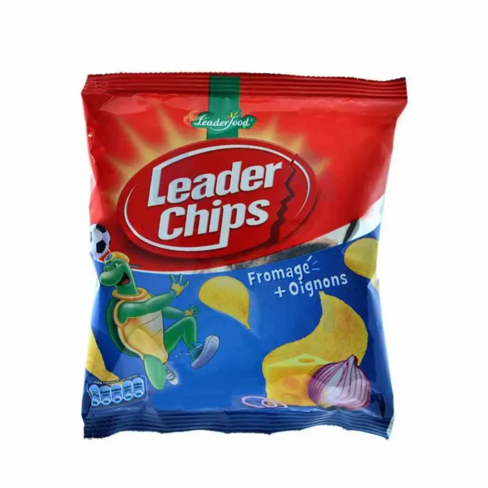 Chips lisse goût fromage et oignons Leader Chips 13g – LEADER FOOD – Goffa