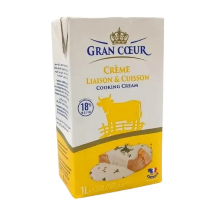 Crème UHT cuisson 1L – GRAN CŒUR – Goffa