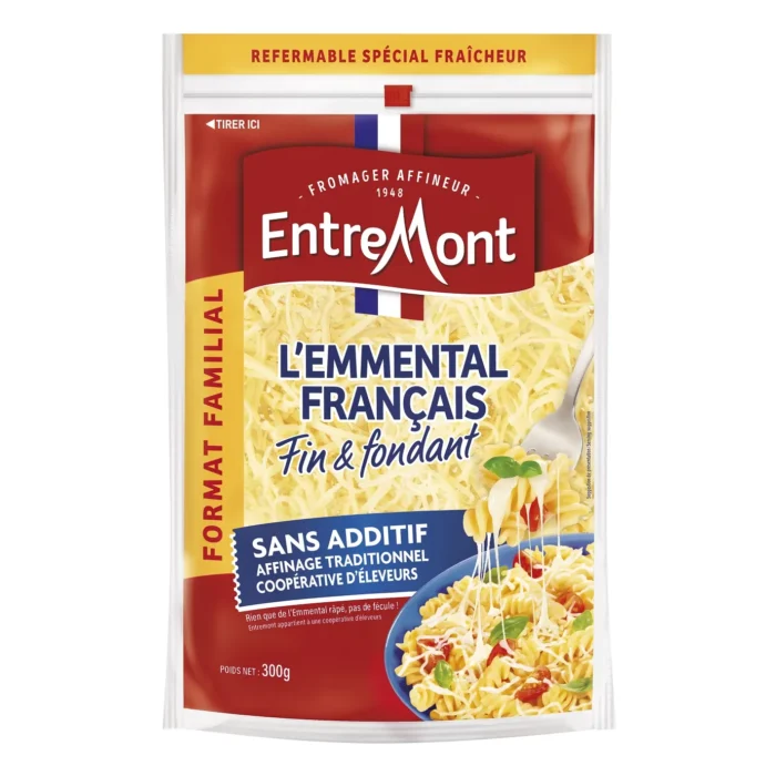 Fromage Emmental râpé 300g – ENTREMONT – Goffa
