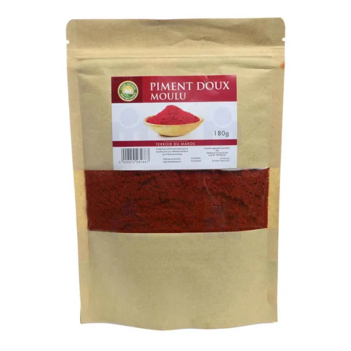 Piment doux moulu en sachet 180g – FILIERE M – Goffa