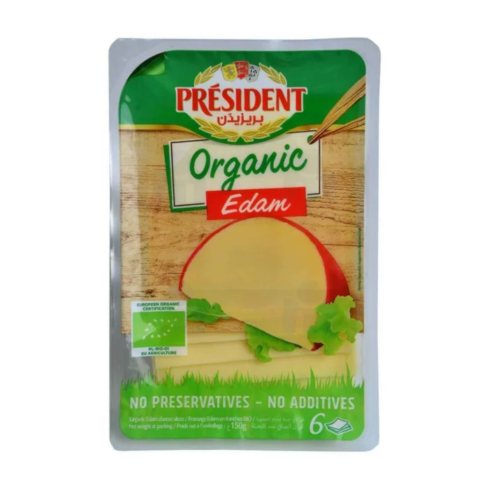 Fromage edam en tranches bio 150g – PRÉSIDENT – Goffa