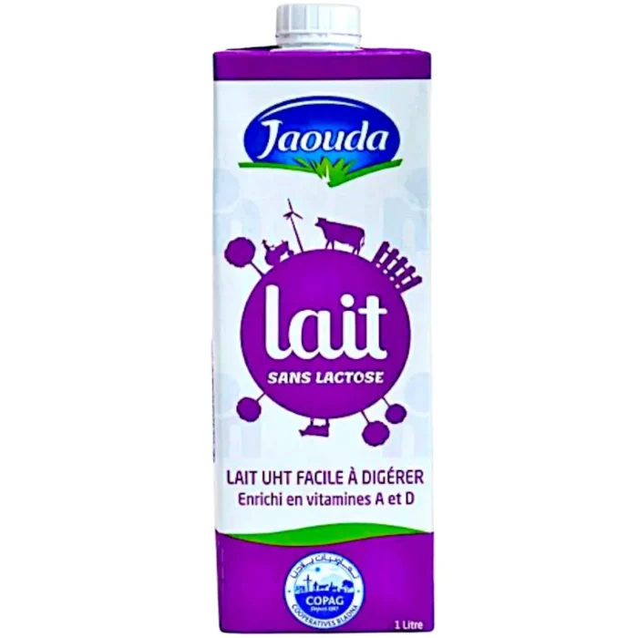Lait UHT entier sans lactose 1L – JAOUDA – Goffa