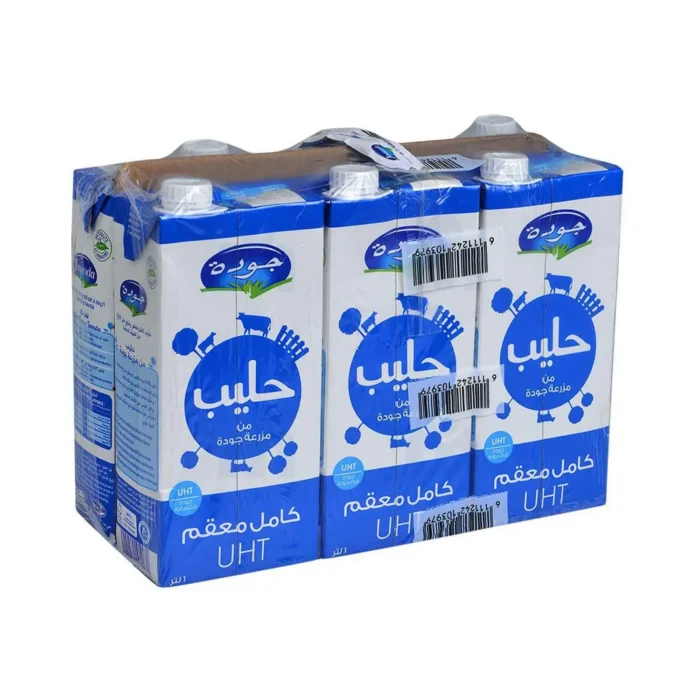 Lait entier naturel stérilisé UHT 6x1L – JAOUDA – Goffa