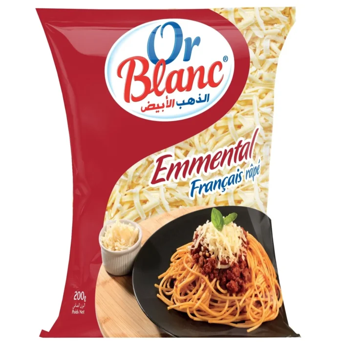 Fromage râpé Emmental 200g – OR BLANC – Goffa