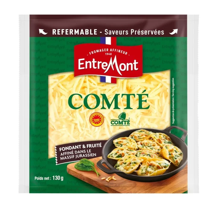 Fromage Comté AOP râpé 130g – ENTREMONT – Goffa
